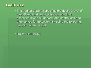 Audit+risk+risk+chapt+7+&+8 | PPT