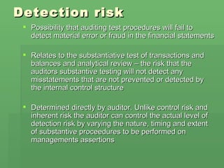 Audit+risk+risk+chapt+7+&+8 | PPT