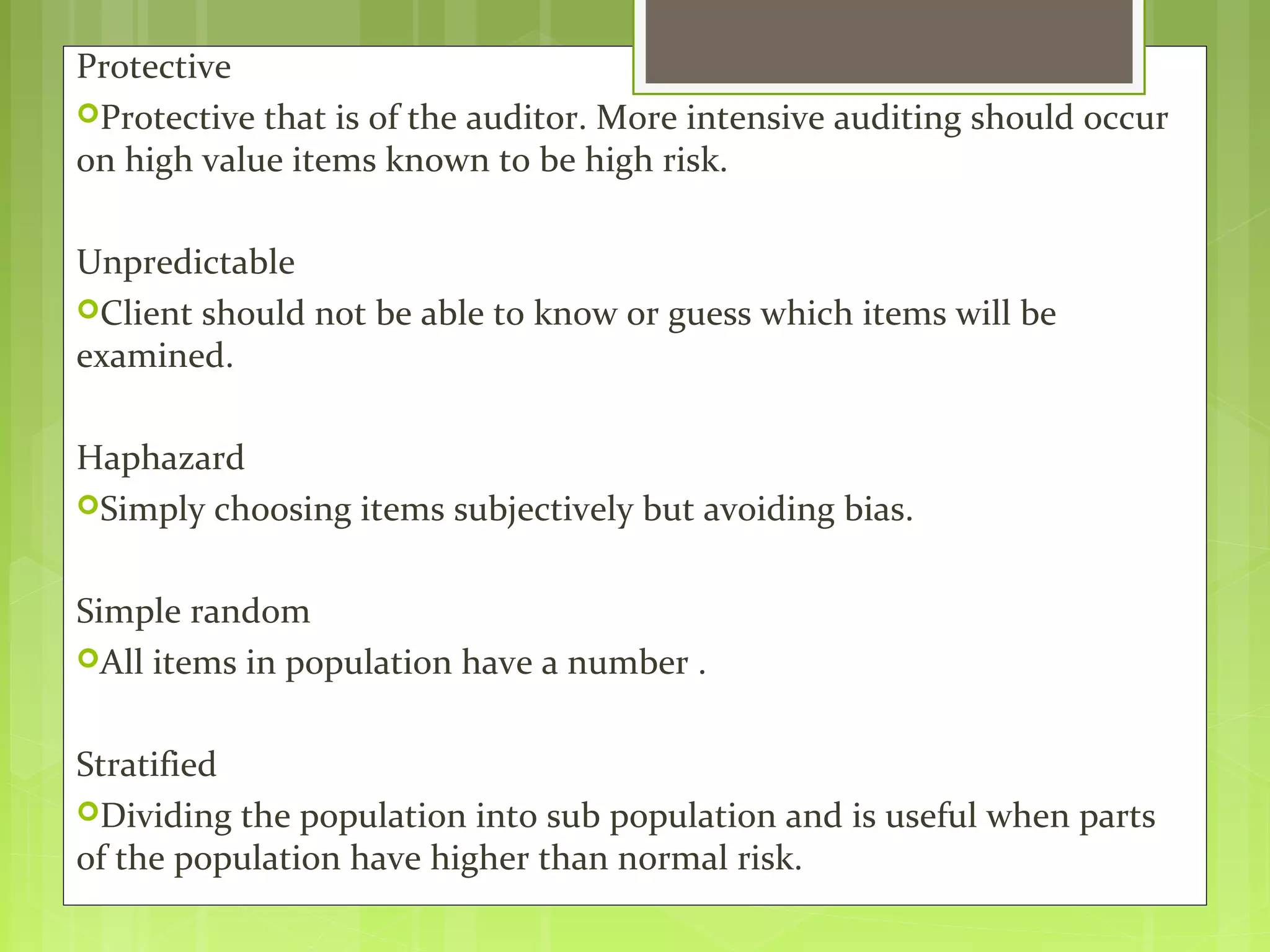 Audit sampling | PPT