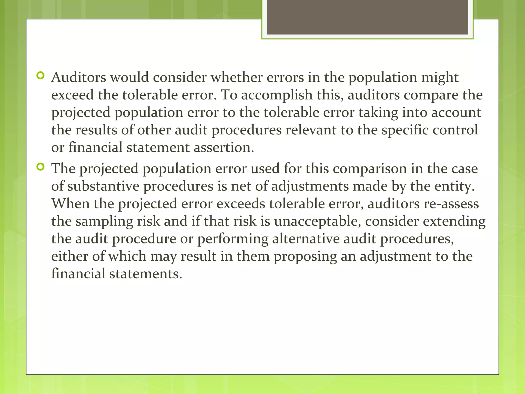Audit sampling | PPT