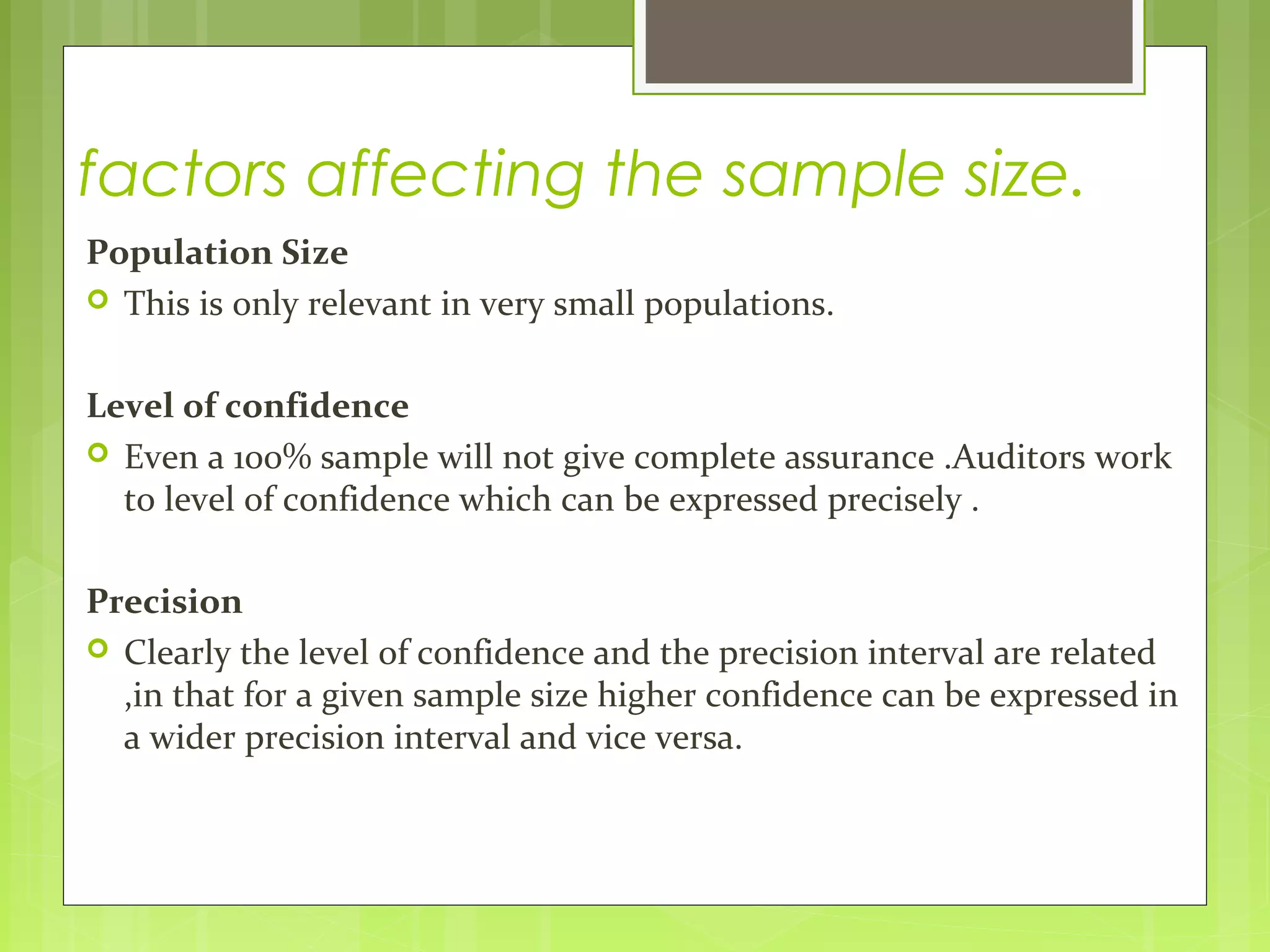 Audit sampling | PPT
