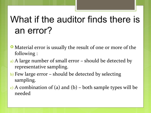 Audit sampling | PPT