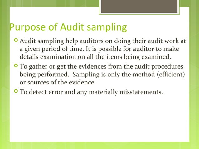 Audit sampling | PPT