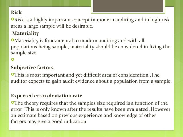 Audit sampling | PPT