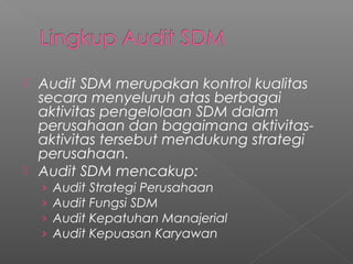 Audit sdm. | PPT