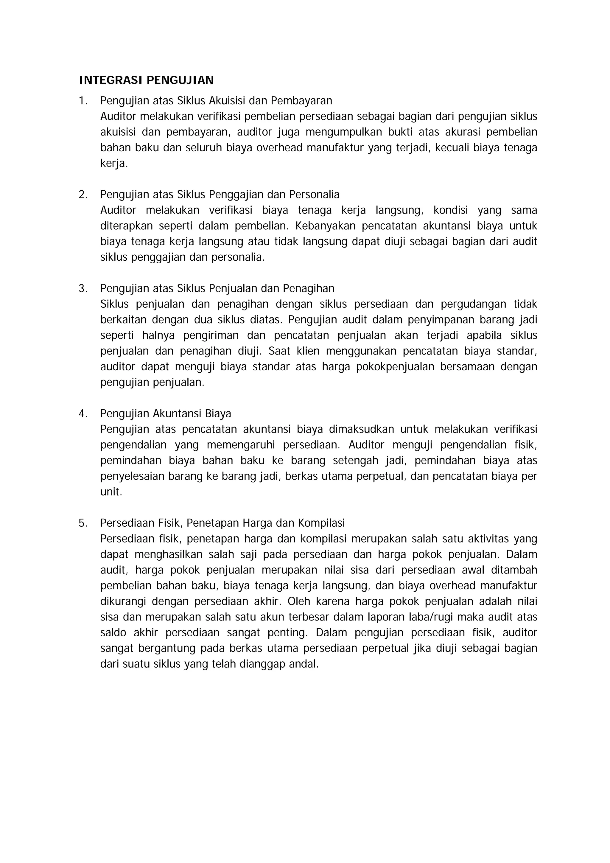 AUDIT SIKLUS PERSEDIAAN DAN PERGUDANGAN | PDF