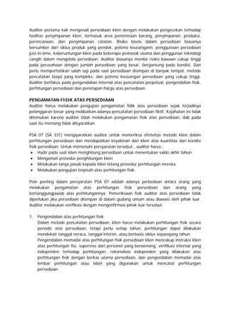 AUDIT SIKLUS PERSEDIAAN DAN PERGUDANGAN | PDF