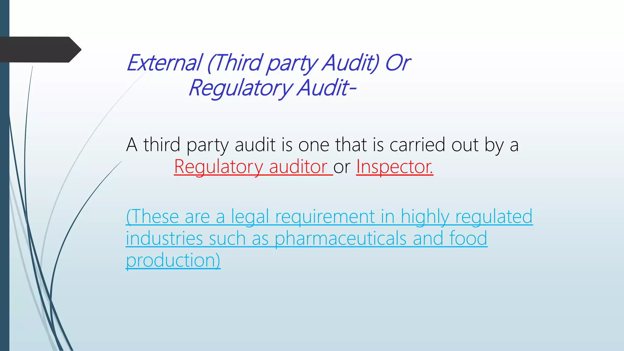 Audits in pharmaceutical industry | PPTX