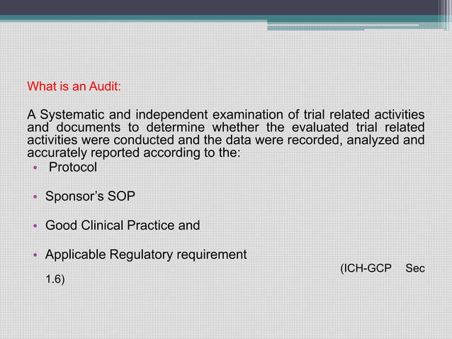 Audits & Inspections in Clinical Research | PPTX | Business | Business ...