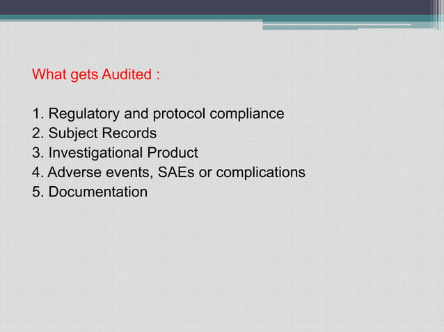 Audits & Inspections in Clinical Research | PPTX | Business | Business ...