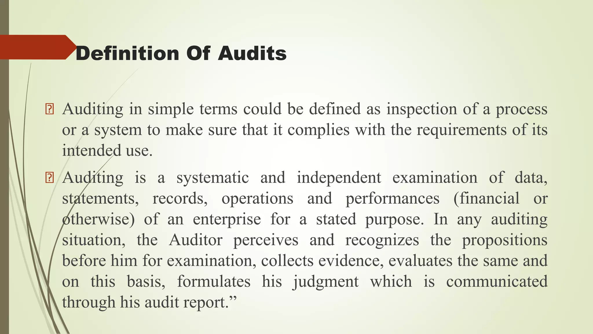 Audits introduction presentation | PDF