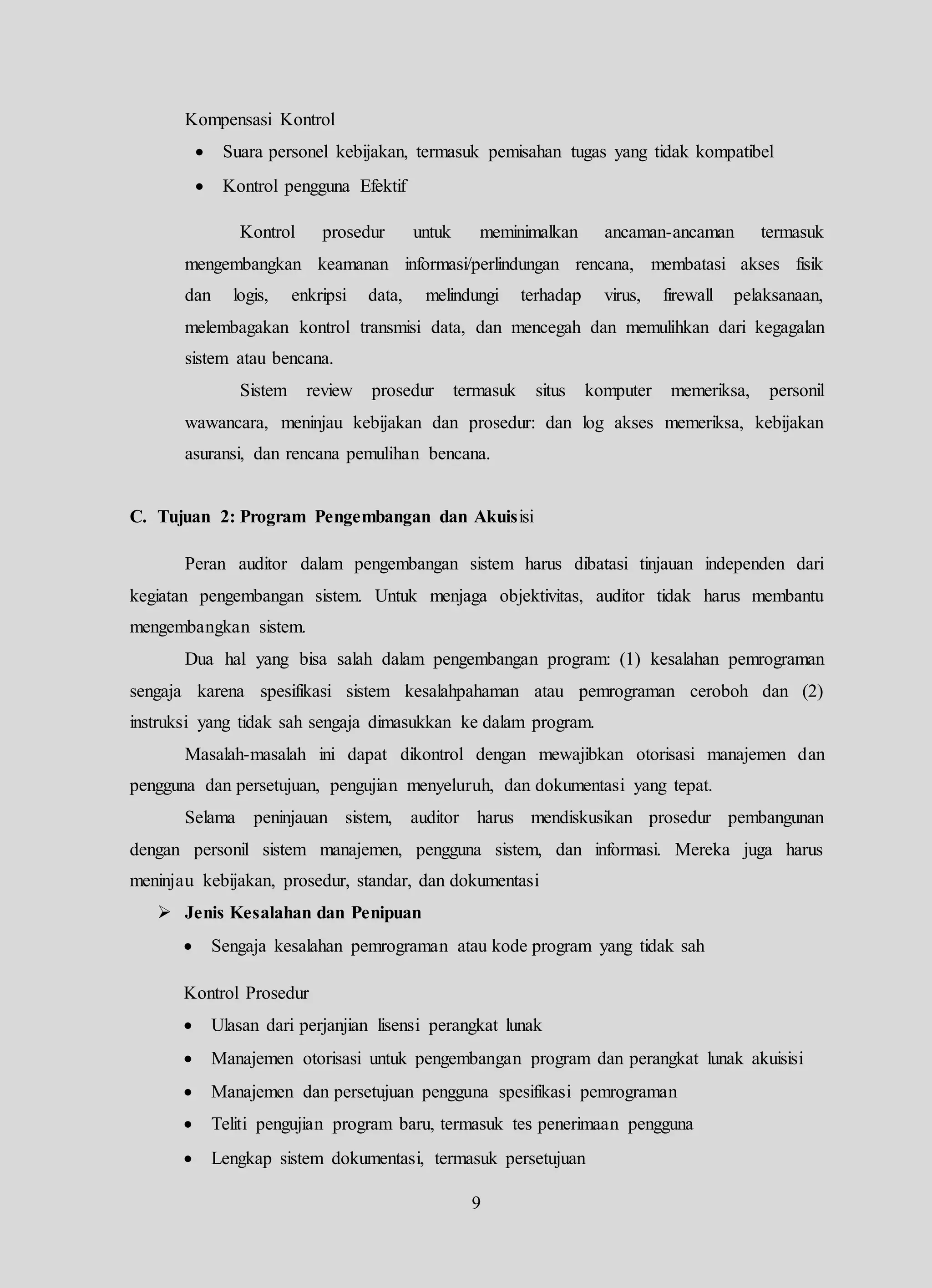 Audit sistem informasi | DOC