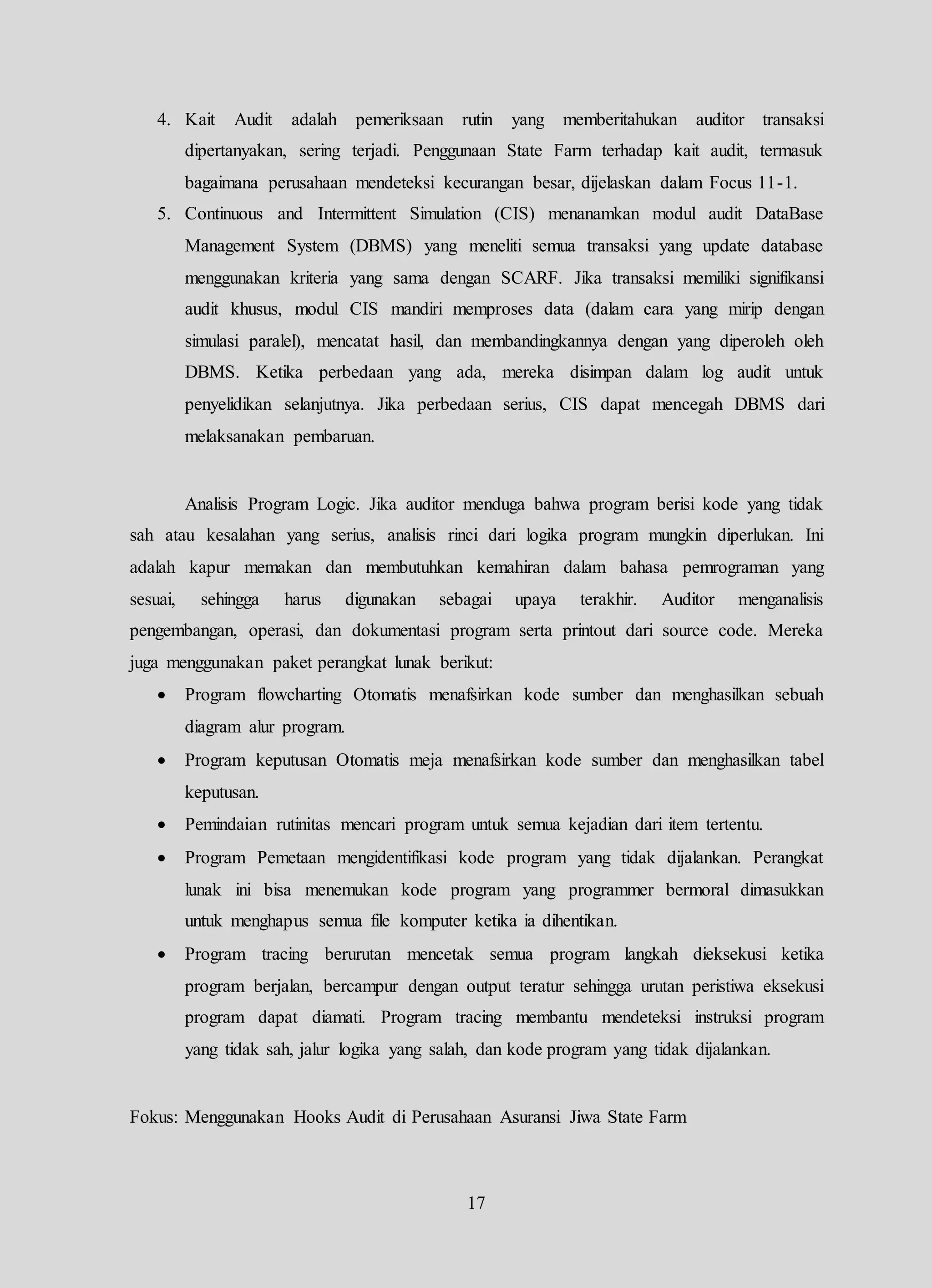 Audit sistem informasi | DOC