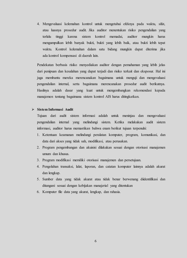 Audit sistem informasi | DOC