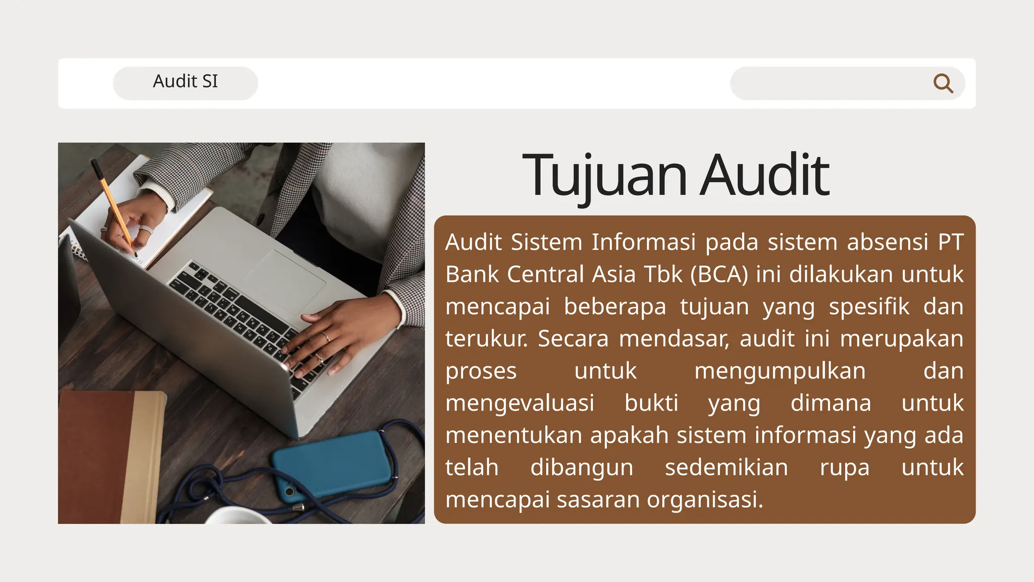 AUDIT SISTEM INFORMASI DI BIDANG JARINGAN KOMUNIKASI PADA PT BANK ...