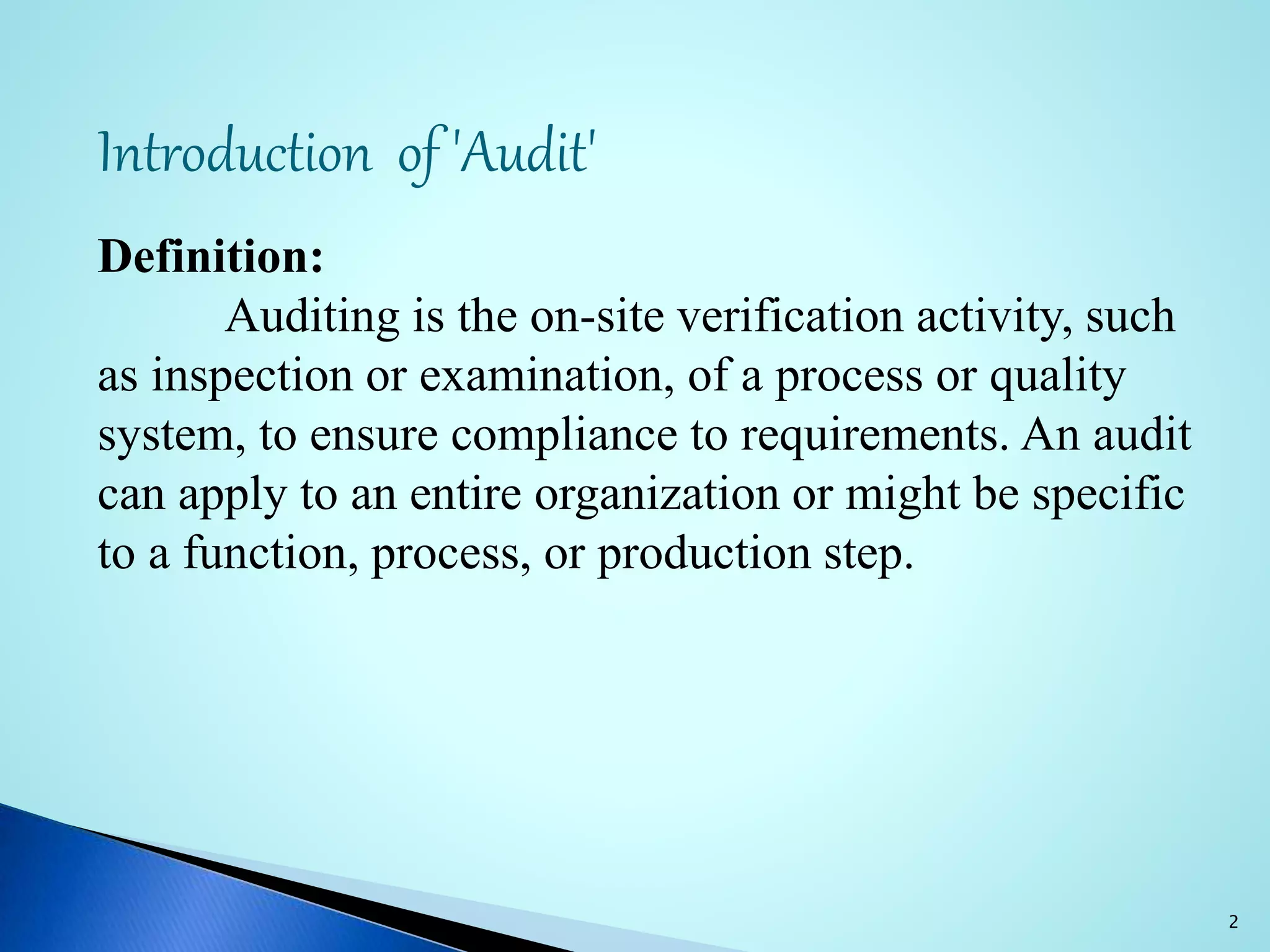 Audits in pharma industries | PPTX