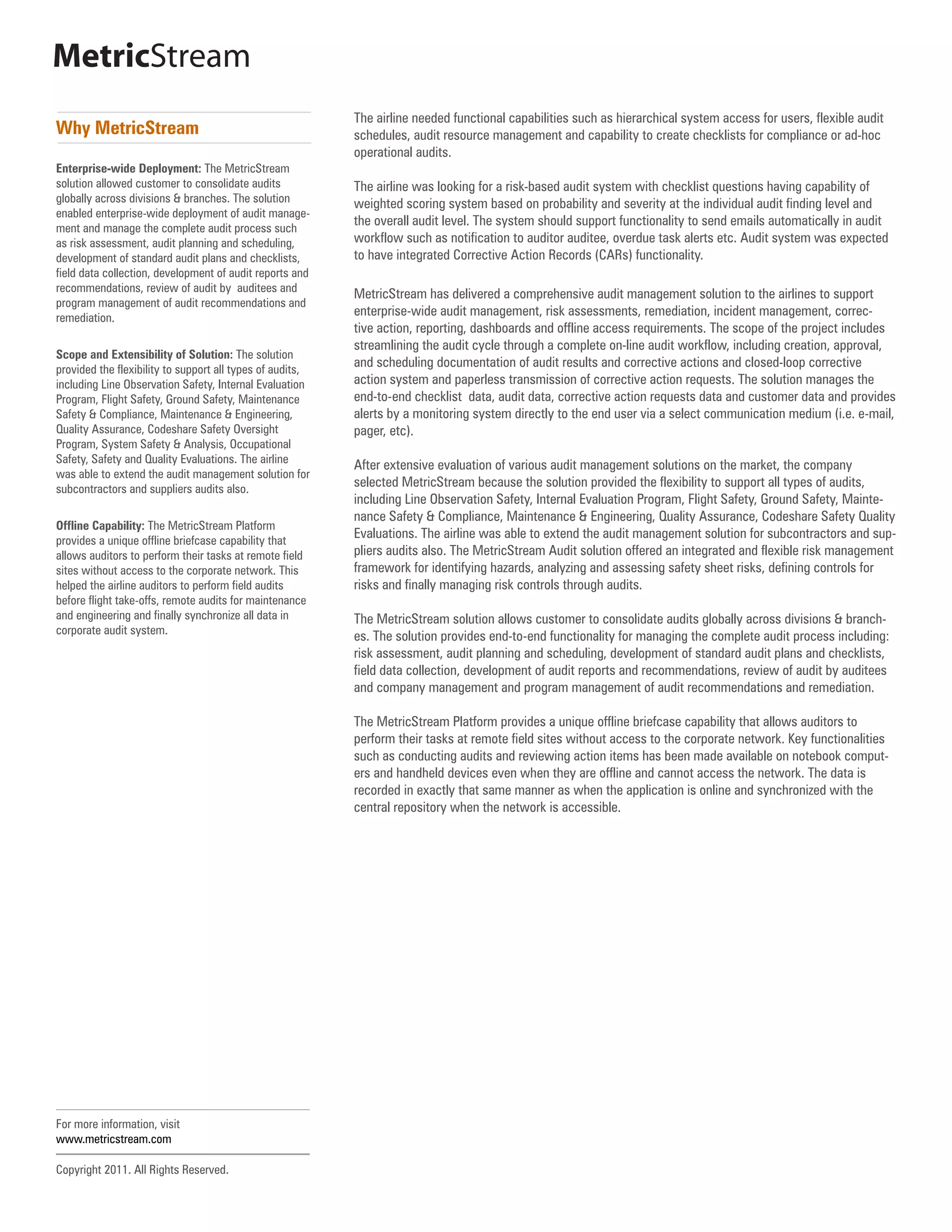 Audit solution airline | PDF