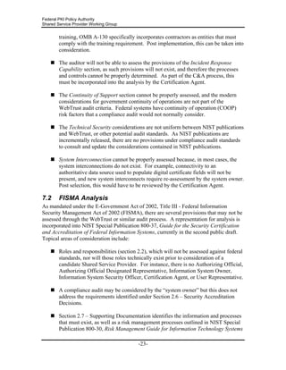 Audit standards for Federal PKI Certification Authorities using PKI ...