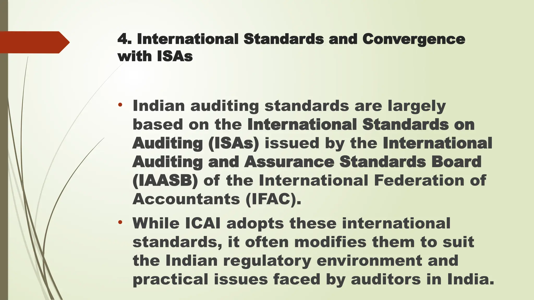 AUDIT STANDARD SETTING IN INDIA-REGULATORY BODIES | PPTX