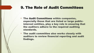 AUDIT STANDARD SETTING IN INDIA,audit planning:Benefits,Factors | PPT