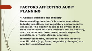 AUDIT STANDARD SETTING IN INDIA,audit planning:Benefits,Factors | PPTX