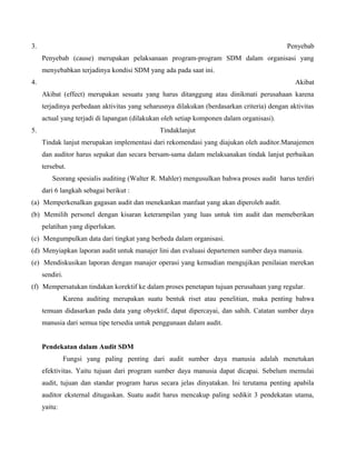 Audit sumber daya manusia | PDF