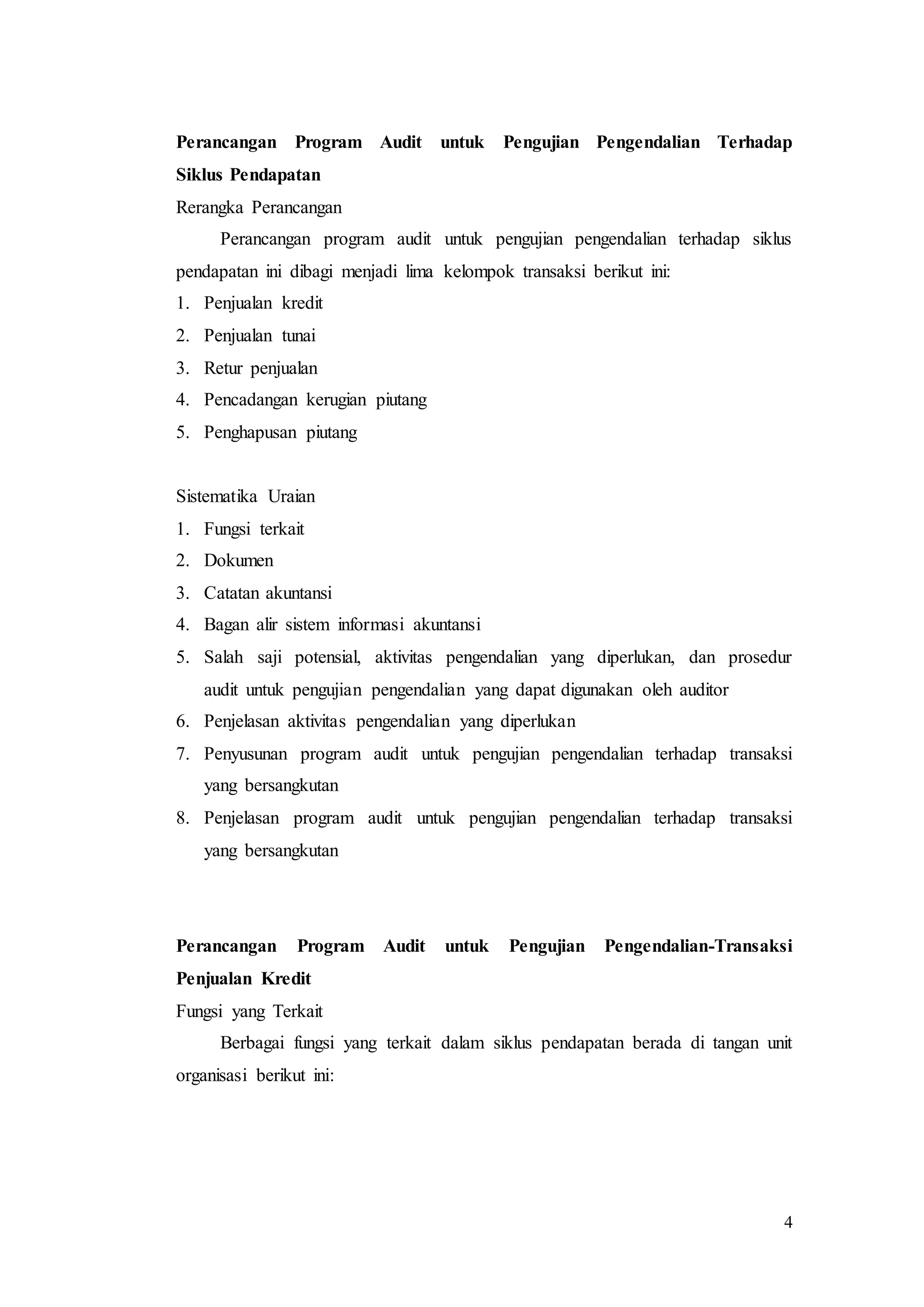 Audit terhadap siklus pendapatan | PDF