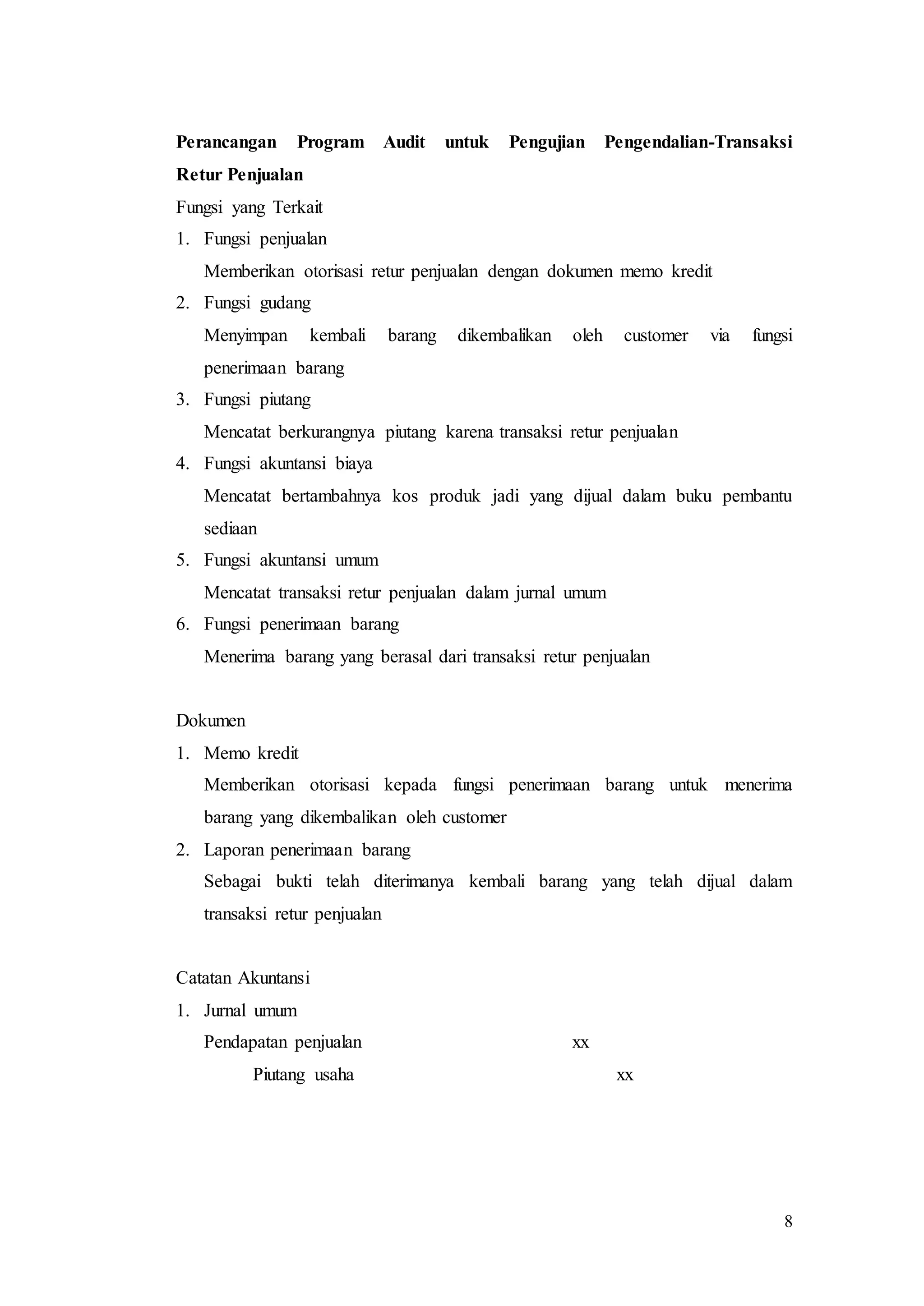 Audit terhadap siklus pendapatan | PDF