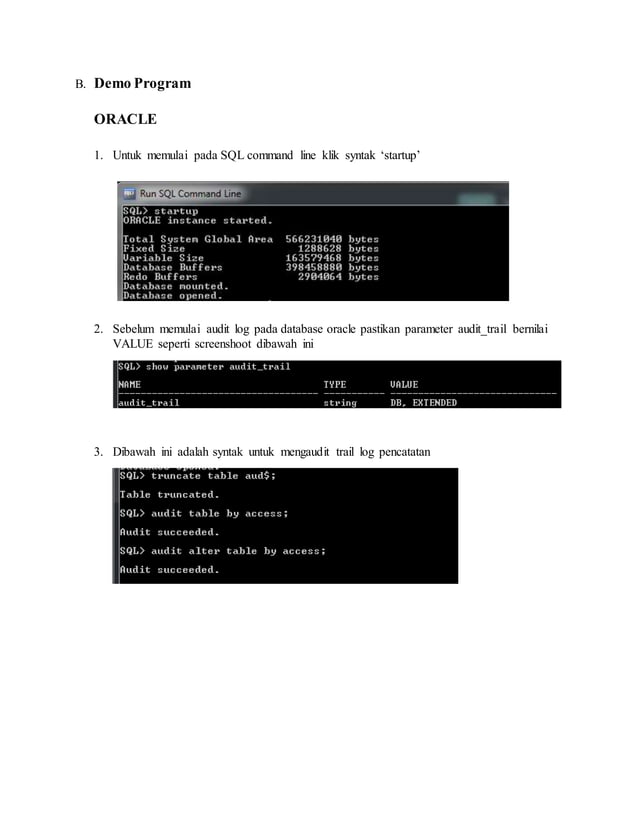 Audit Trail Comparison Oracle And Postgresql Docx