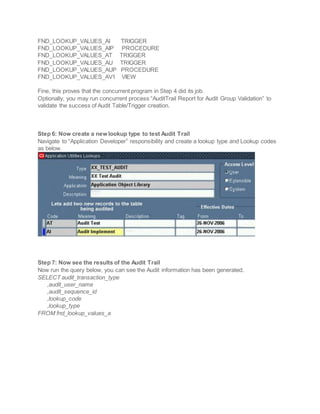 Oracle EBS R12 Audit trial | DOCX
