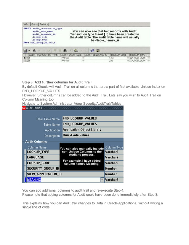 Oracle EBS R12 Audit trial | DOCX
