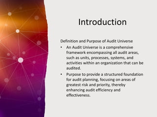 Audit Universe FSB, Strategic Foundations for Effective Auditing | PPT