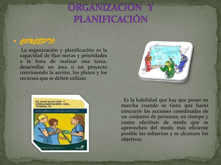 PLANIFICACION Y ORGANIZACION