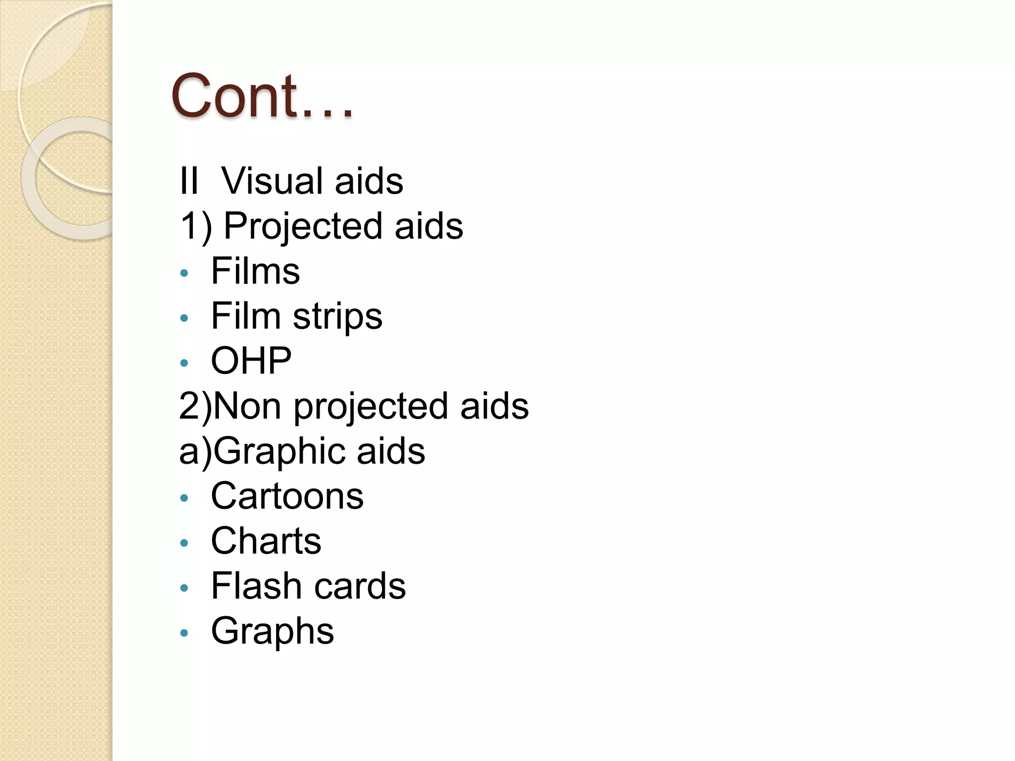 Audi visual aids | PPT