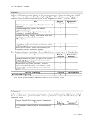 Aud practicum & internship evaluation forms psy d | PDF