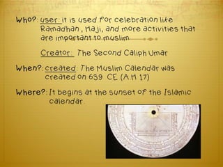 The Muslim Calendar | PPT