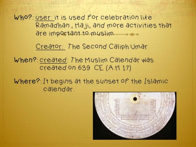 The Muslim Calendar | PPTX
