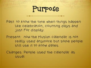 The Muslim Calendar | PPTX