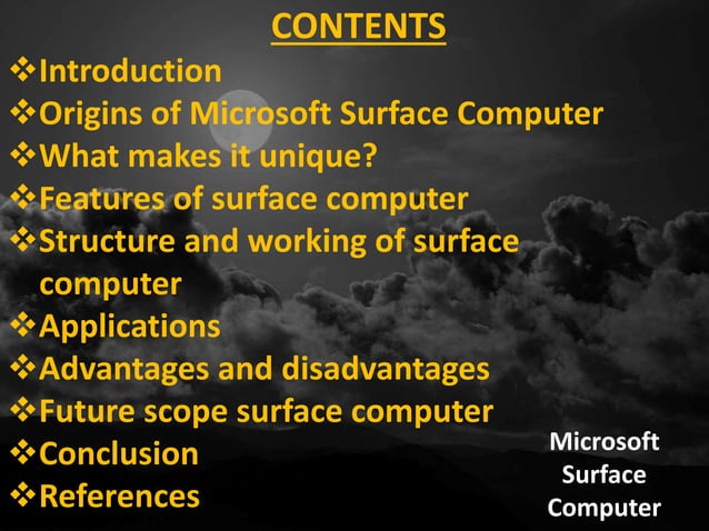 surface computer ppt | PPT