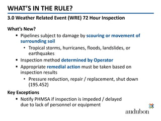 Presentation Slides: PHMSA Final Rule (Part 1) for Hazardous Liquid ...
