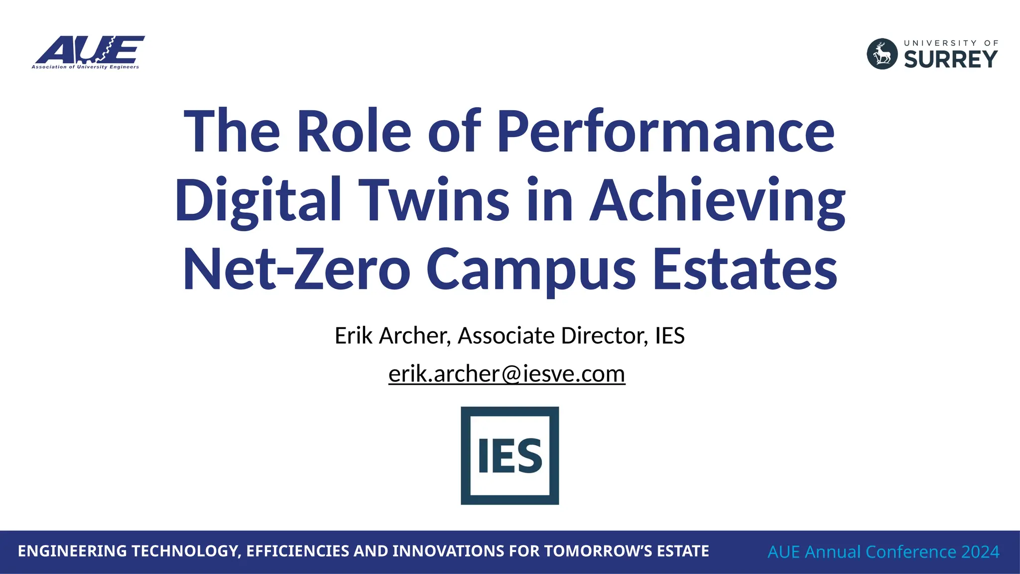 The Role of Performance Digital Twins in Achieving Net-Zero Campus ...