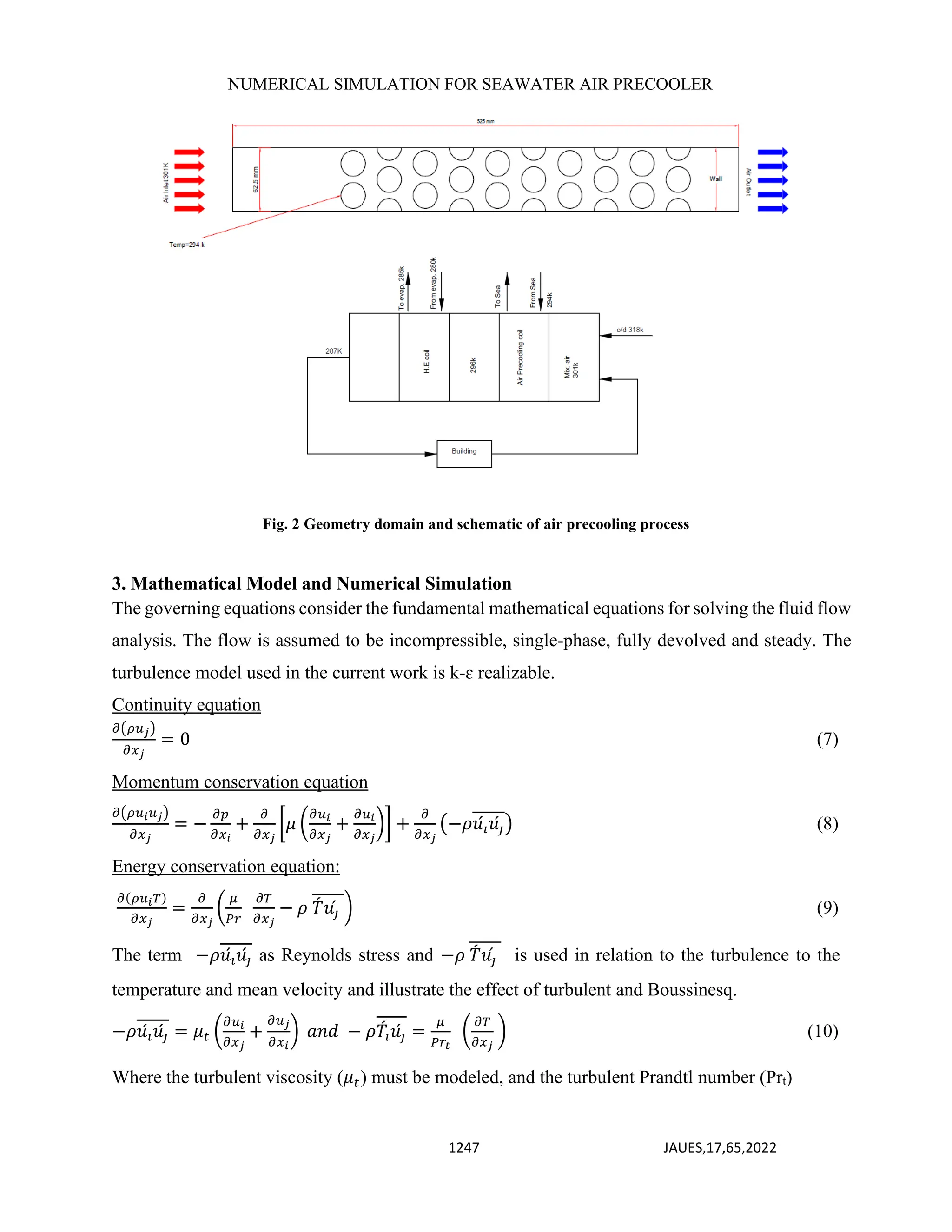 numercal simulation for sea water aircooler | PDF