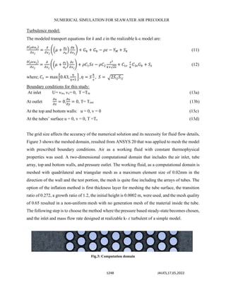 numercal simulation for sea water aircooler | PDF