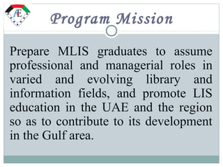 AMERICAN UNIVERSITY IN THE EMIRATES MLIS @ ABU DHABI LIBRARIANS NETWORK ...