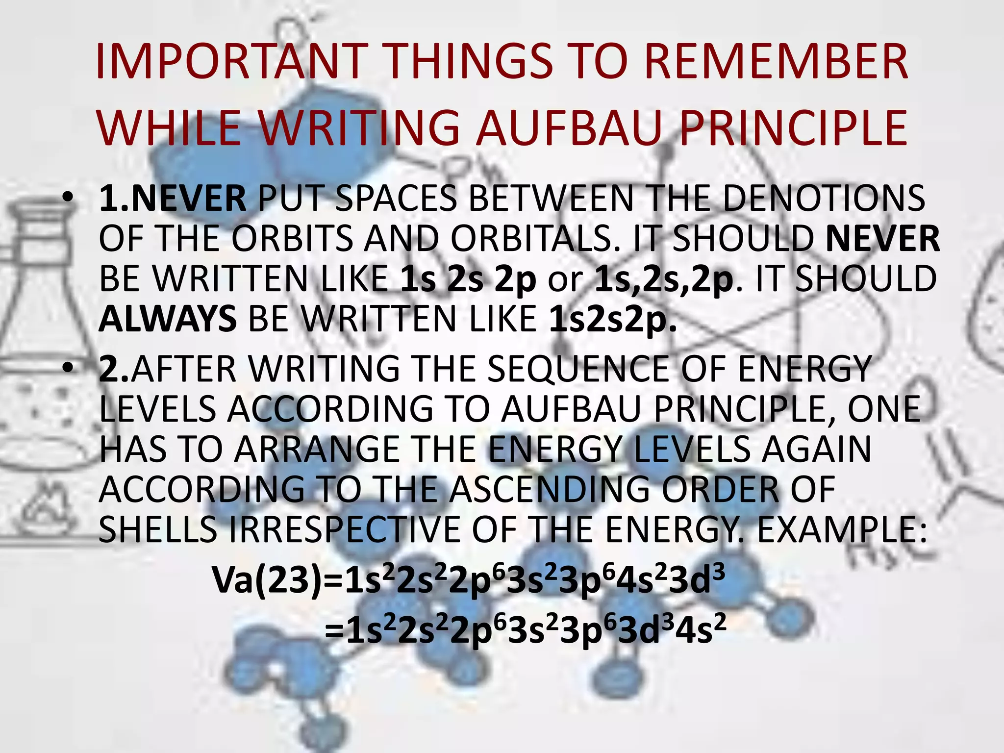 Aufbau principle and its deviations | PPSX
