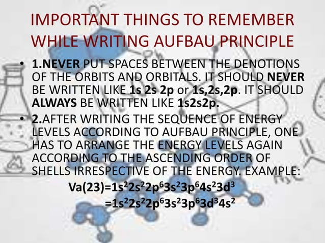 Aufbau principle and its deviations | PPSX