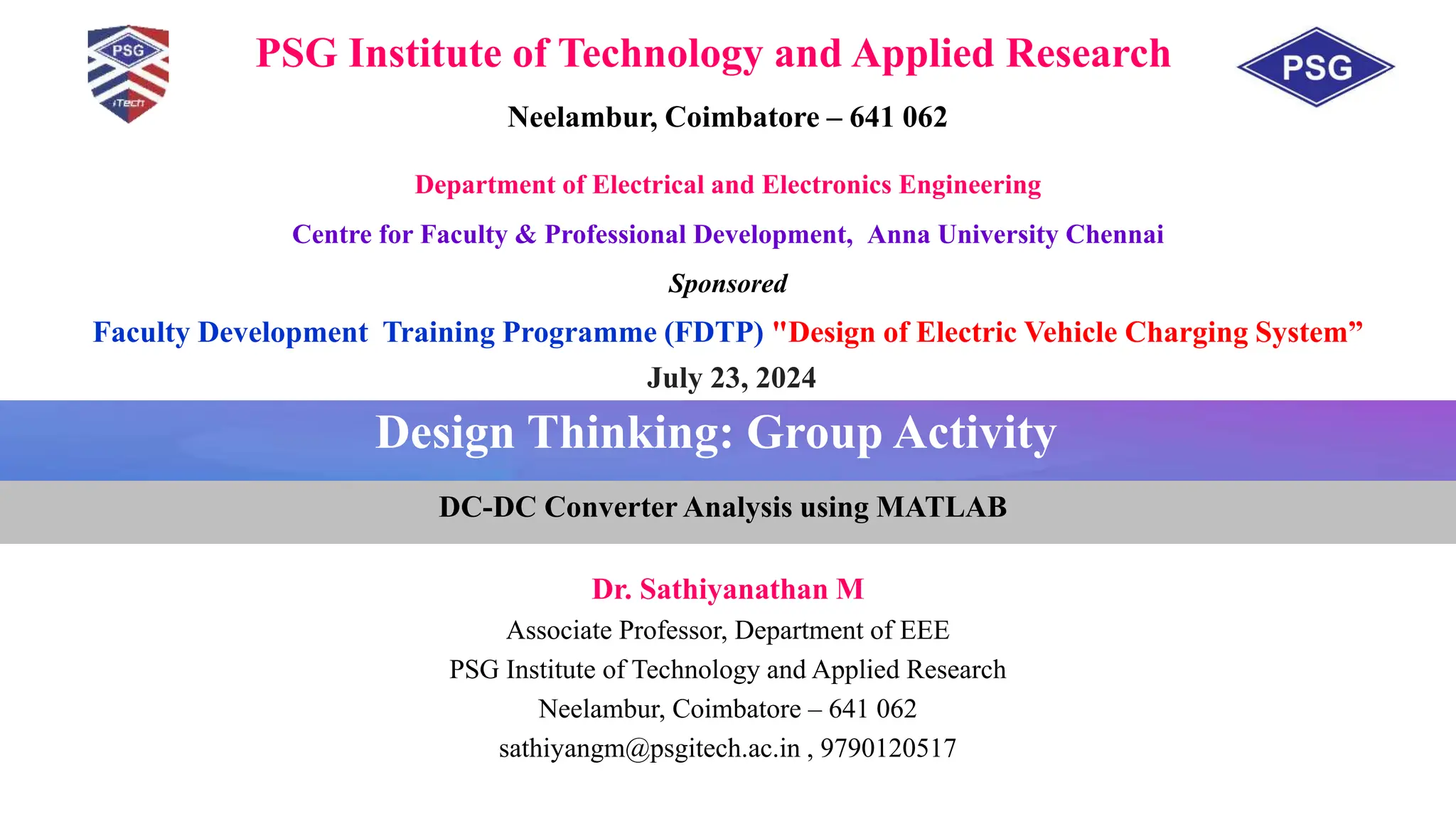 AU FDP Design Thinking Approach for Engineering | PPTX | Technology & Computing
