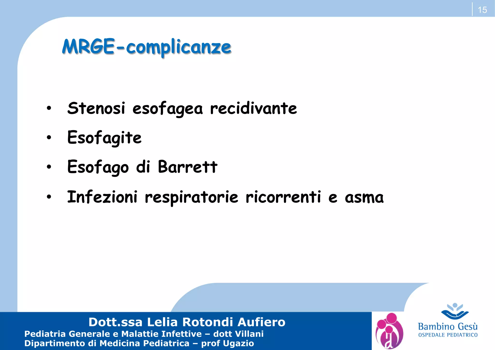 Atresia Esofagea - Il Follow up | PDF