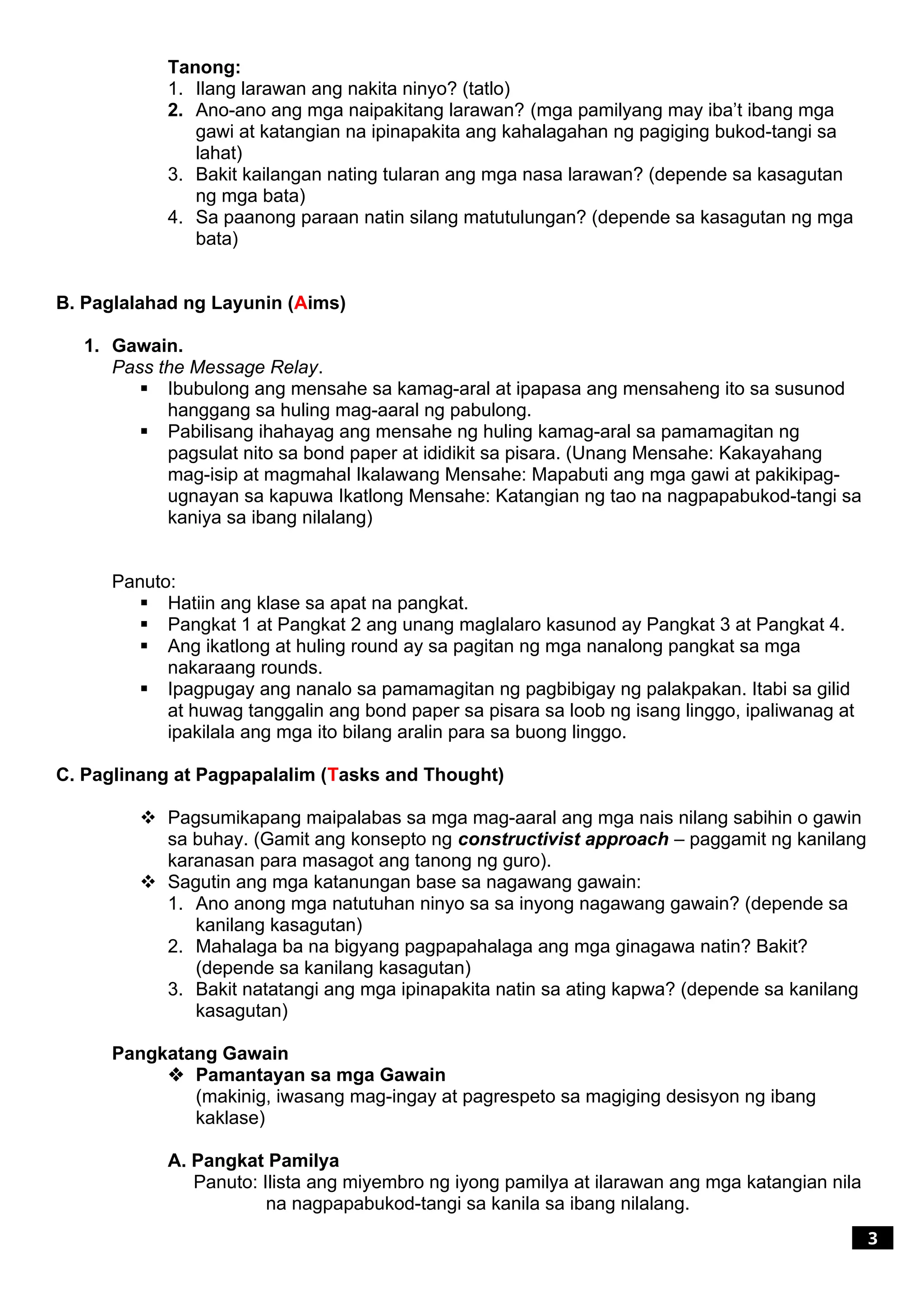 GMRC 4LESSON PLAN MATATAG CURRICULUM SY 2024-2025 | DOCX