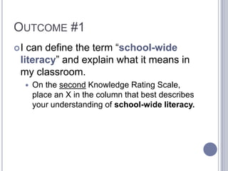 School-Wide Literacy at NVJH | PPTX